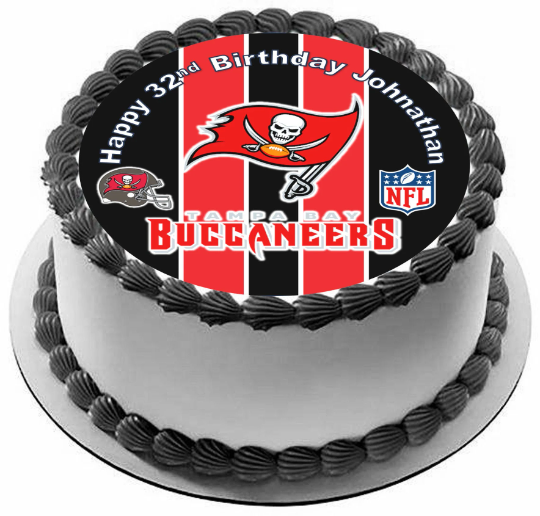 Tampa Bay Buccaneers Edible Image Cake Topper. — Choco House