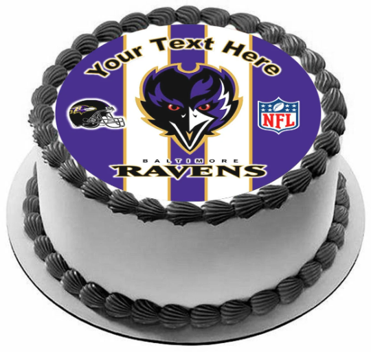 Baltimore Ravens Edible Image Cake Topper. — Choco House