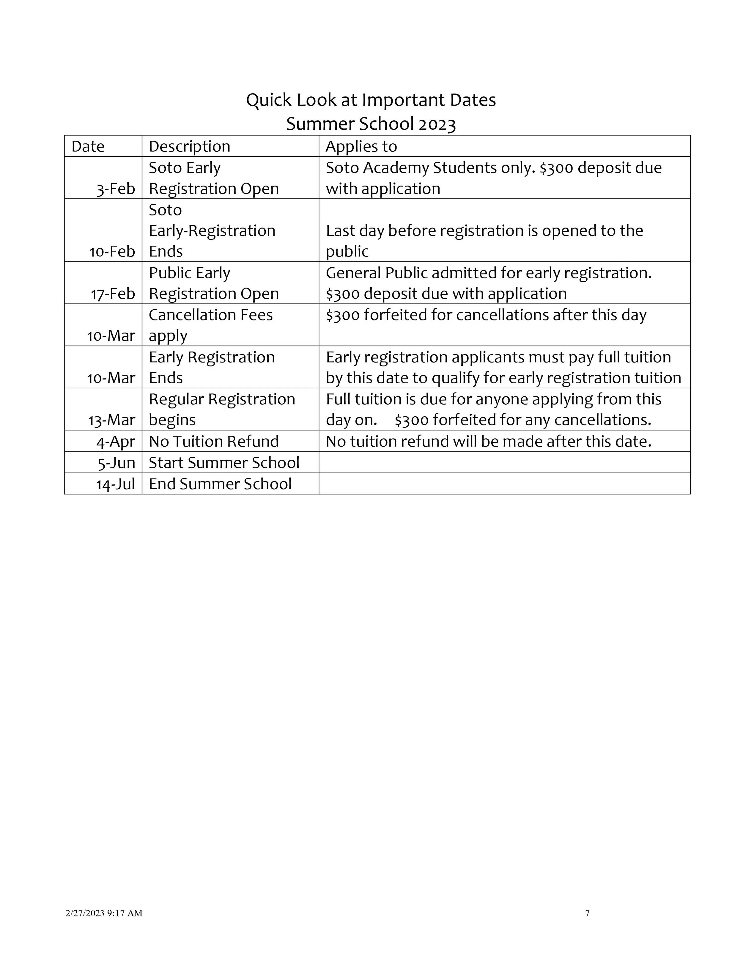 Summer School Important Dates SOTO ACADEMY summer-school-important-dates-soto-academy