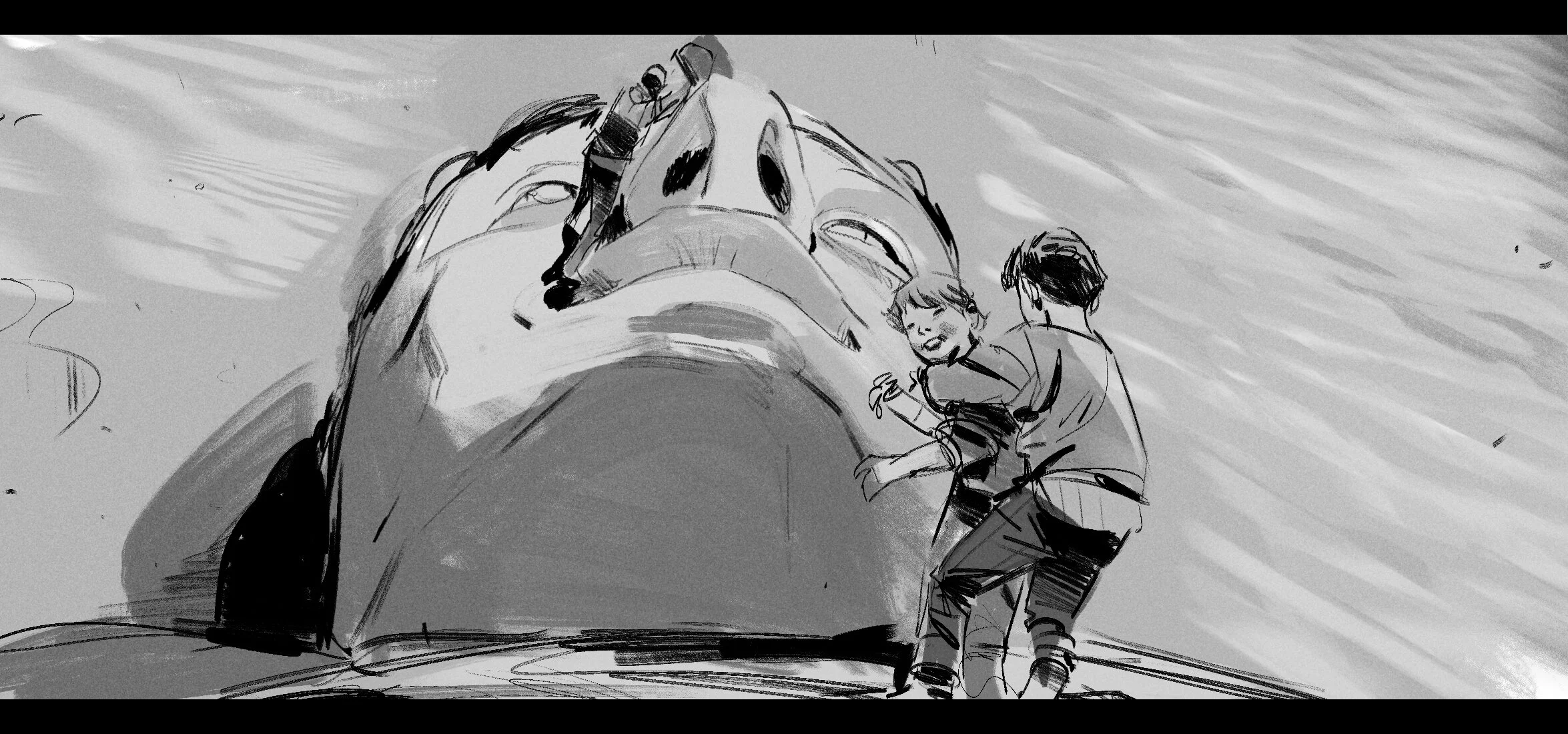 Love, Death & Robots: The Drowned Giant — Dan Milligan Illustration Ltd.
