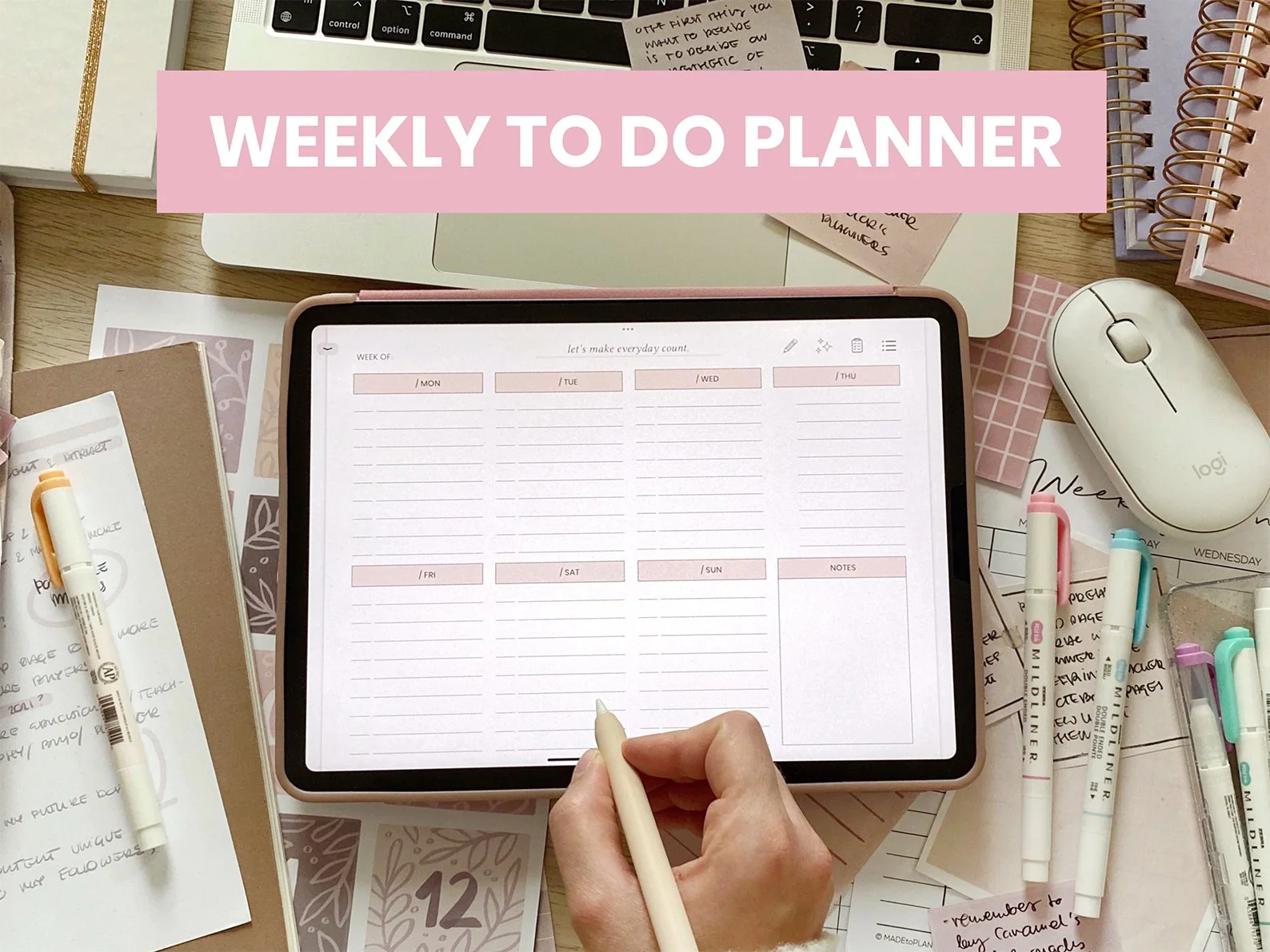Digital Weekly To Do Planner - 2026 Digital Planners by MADEtoPLAN