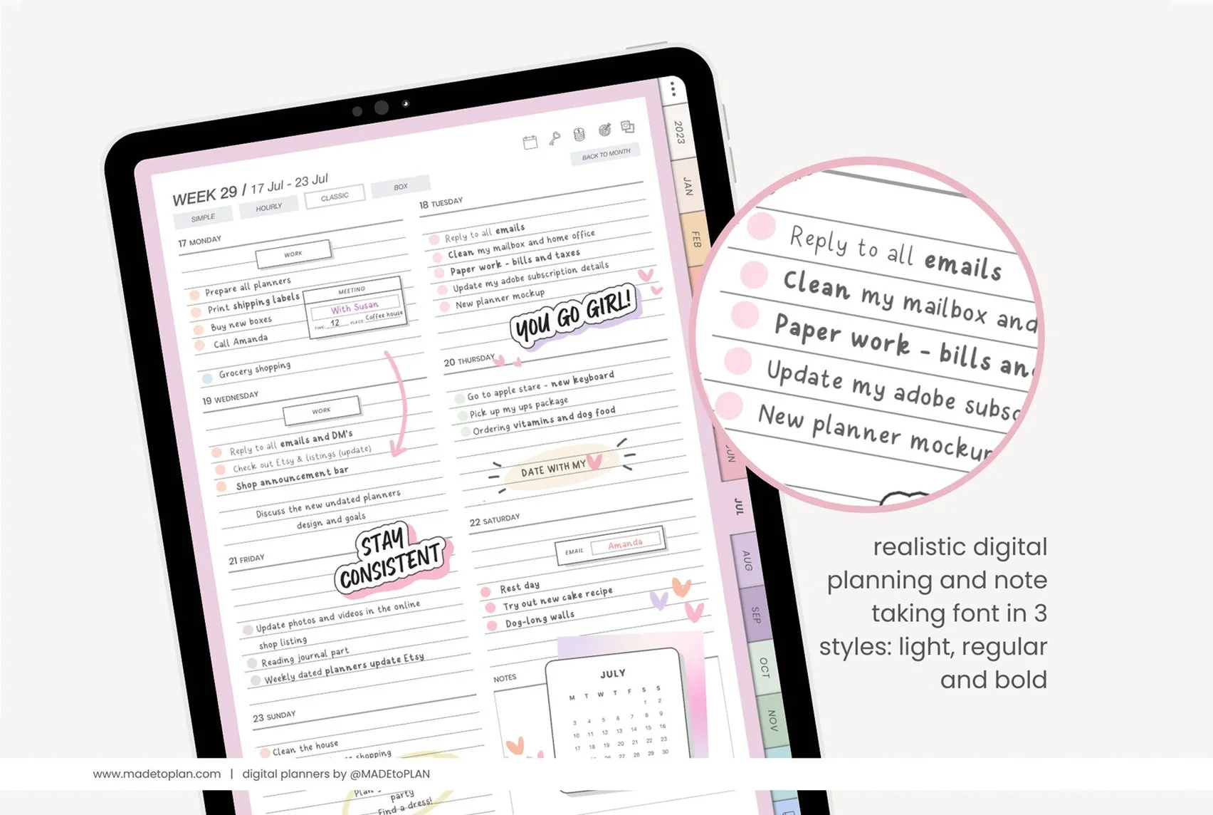 Kate's Journal Handwritten Font Bundle — 2024 Digital Planners by ...