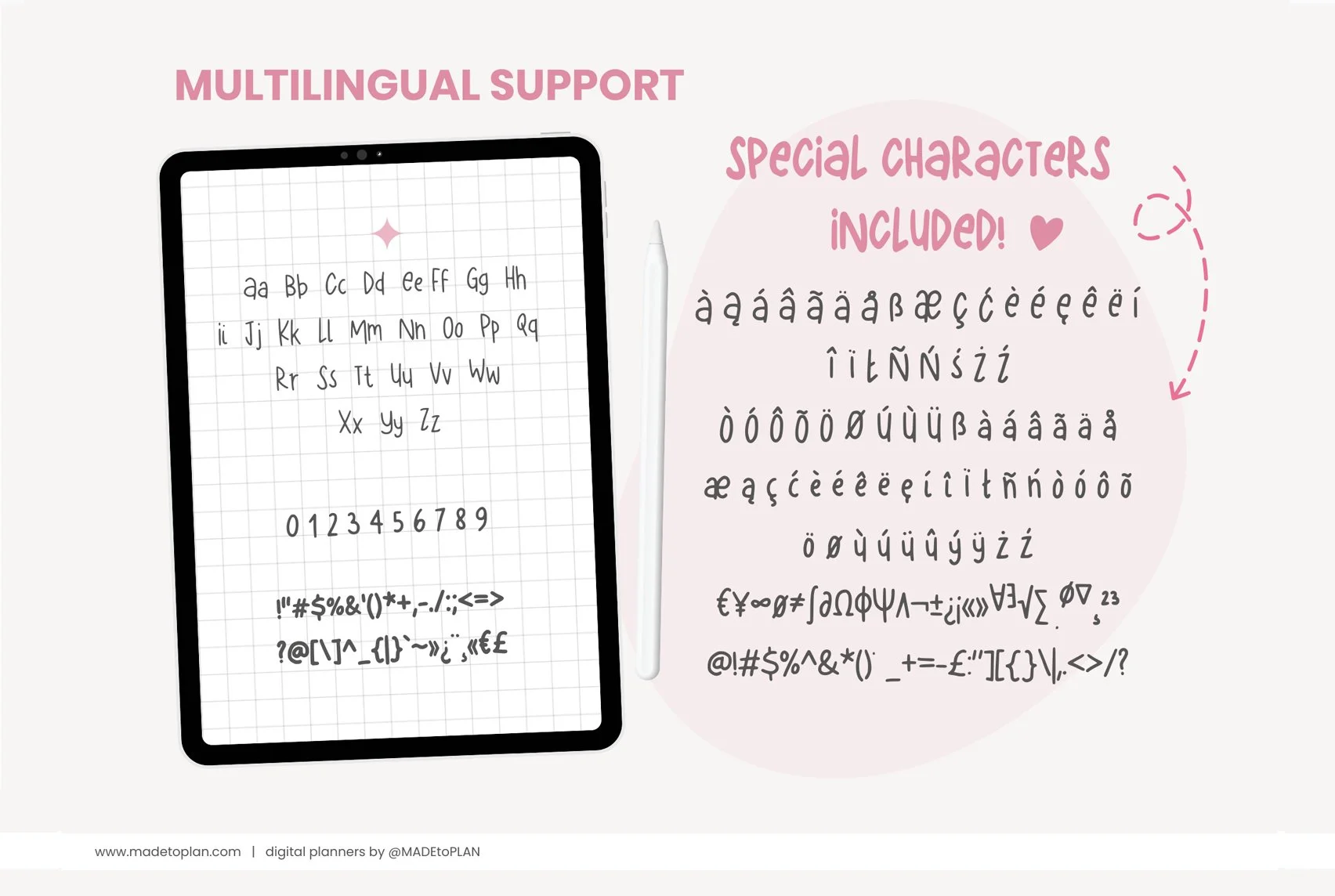 Study Crush Handwritten Font Bundle — 2024 Digital Planners by MADEtoPLAN