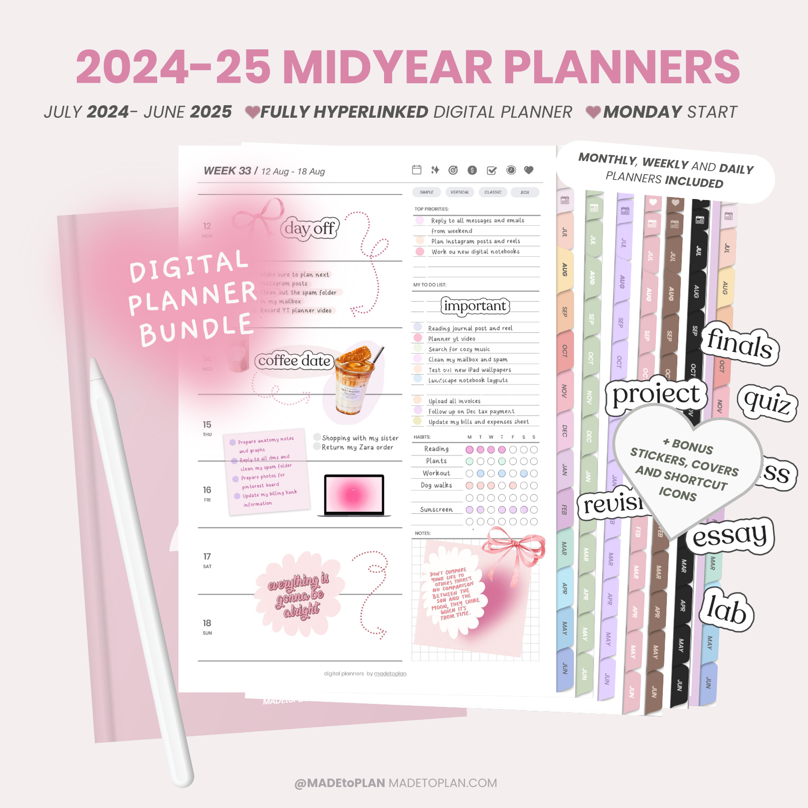 MADEtoPLAN | 2024 digital planners & digital notebooks for digital ...