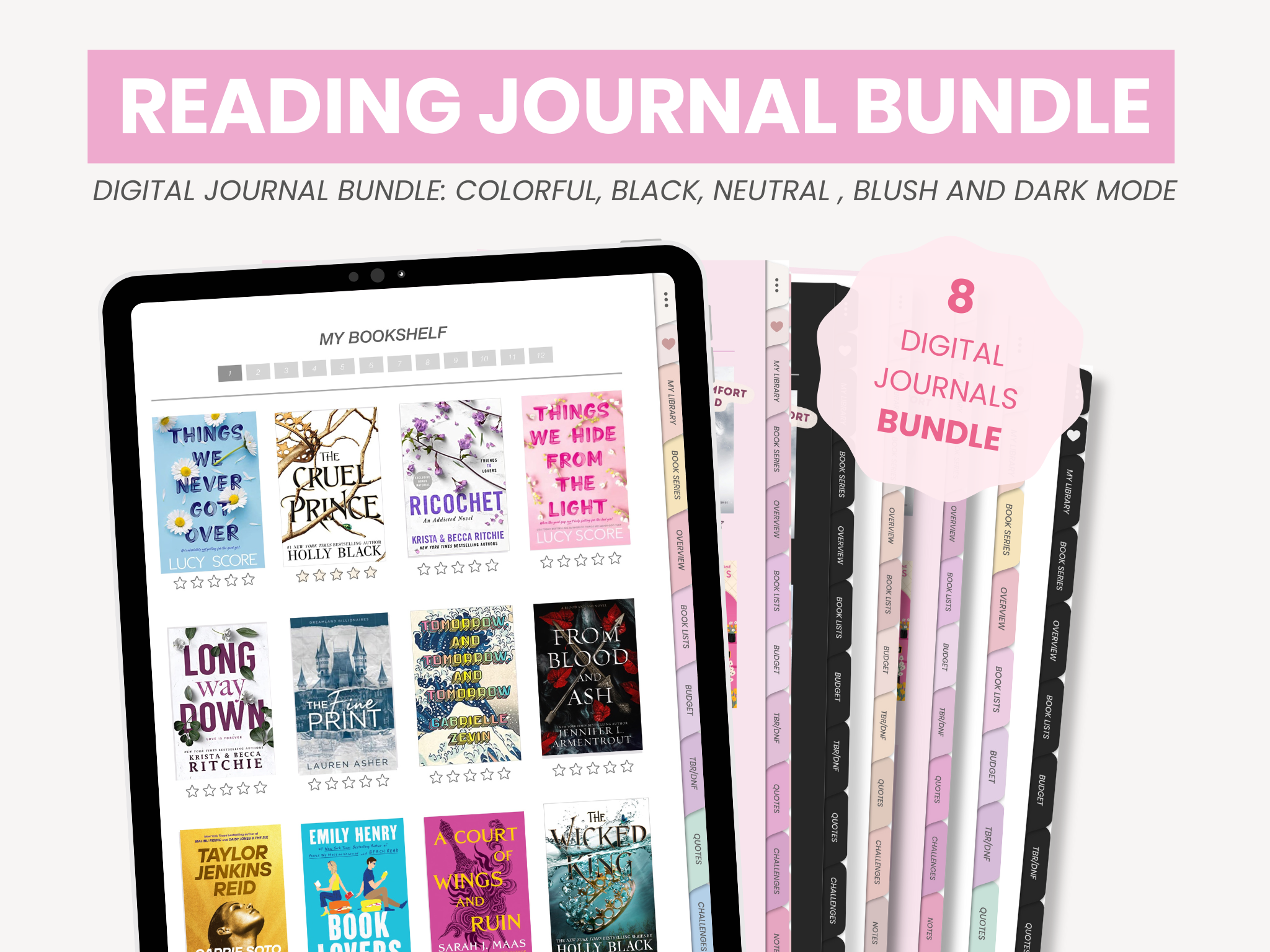 Digital Reading Journal - Digital Stationery by MADEtoPLAN