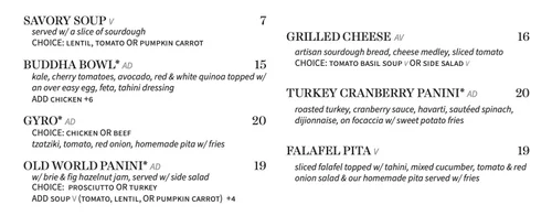 Menu — Wheat's End Café