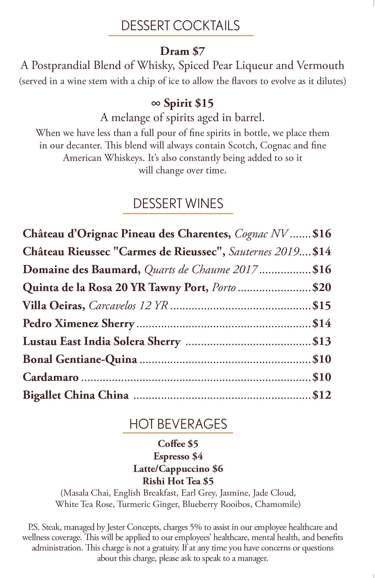 Dessert — P.S. Steak