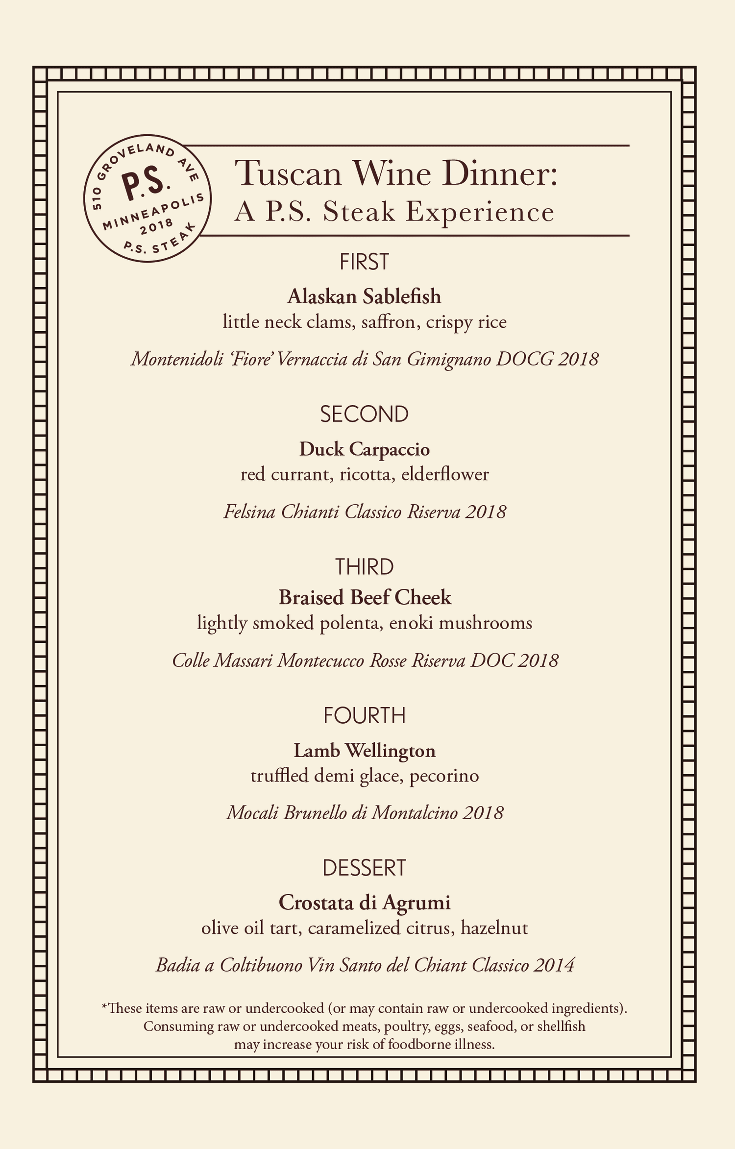 events — P.S. Steak