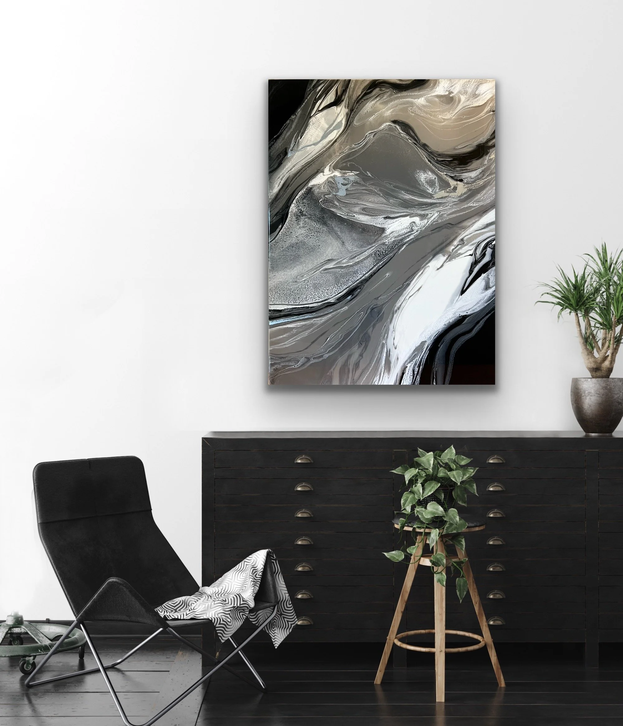 Original resin artwork by Canadian abstract Artist Elaine Dilay ...