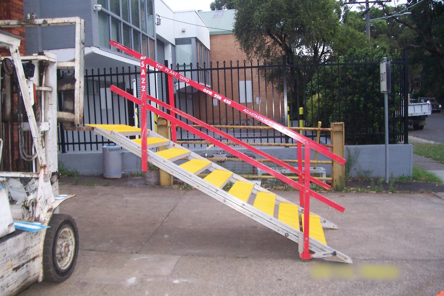 Using Adjustable Access Stairs For Excavation Access — THE PLANT YARD