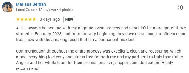 PR Visa Grant: AHC Professionalism and Support Highly Recommended ...