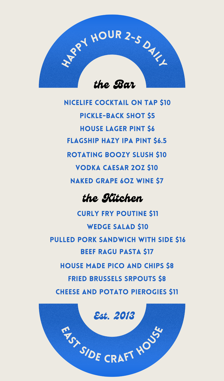East Side Craft House | South Vancouver's Best Daily Happy Hour | $5 ...