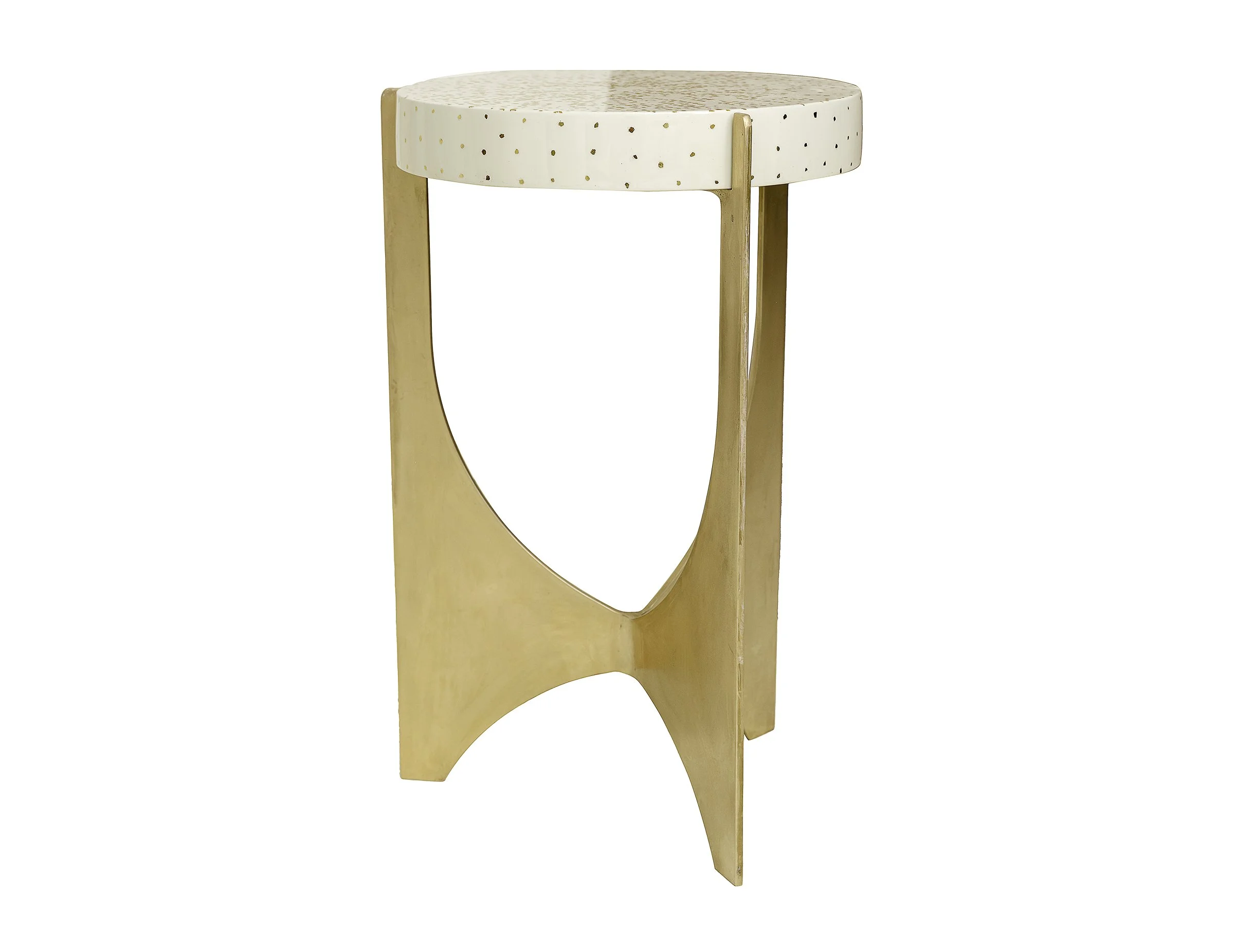 Atlas Side Table – Customizable Metal Base with Luxurious Inlay Top ...