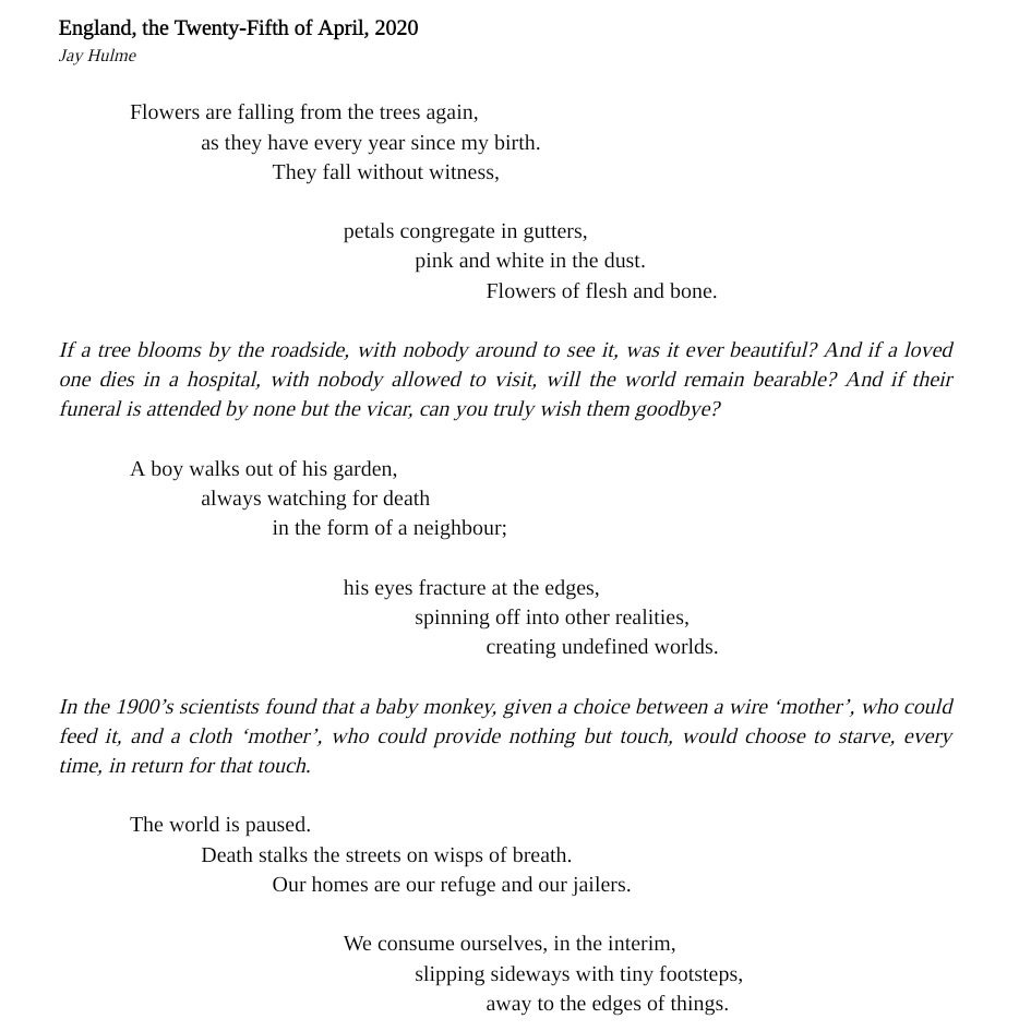Plague Poems — Jay Hulme