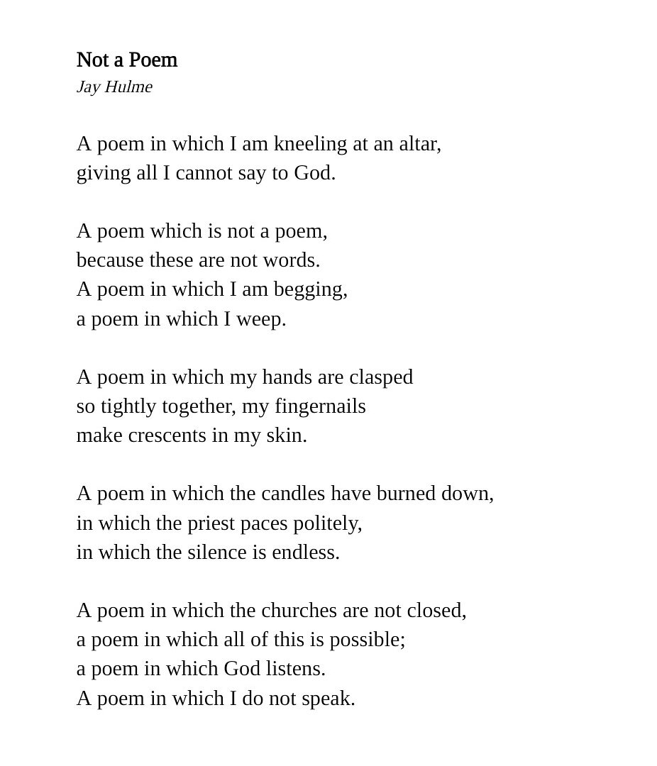 Plague Poems — Jay Hulme