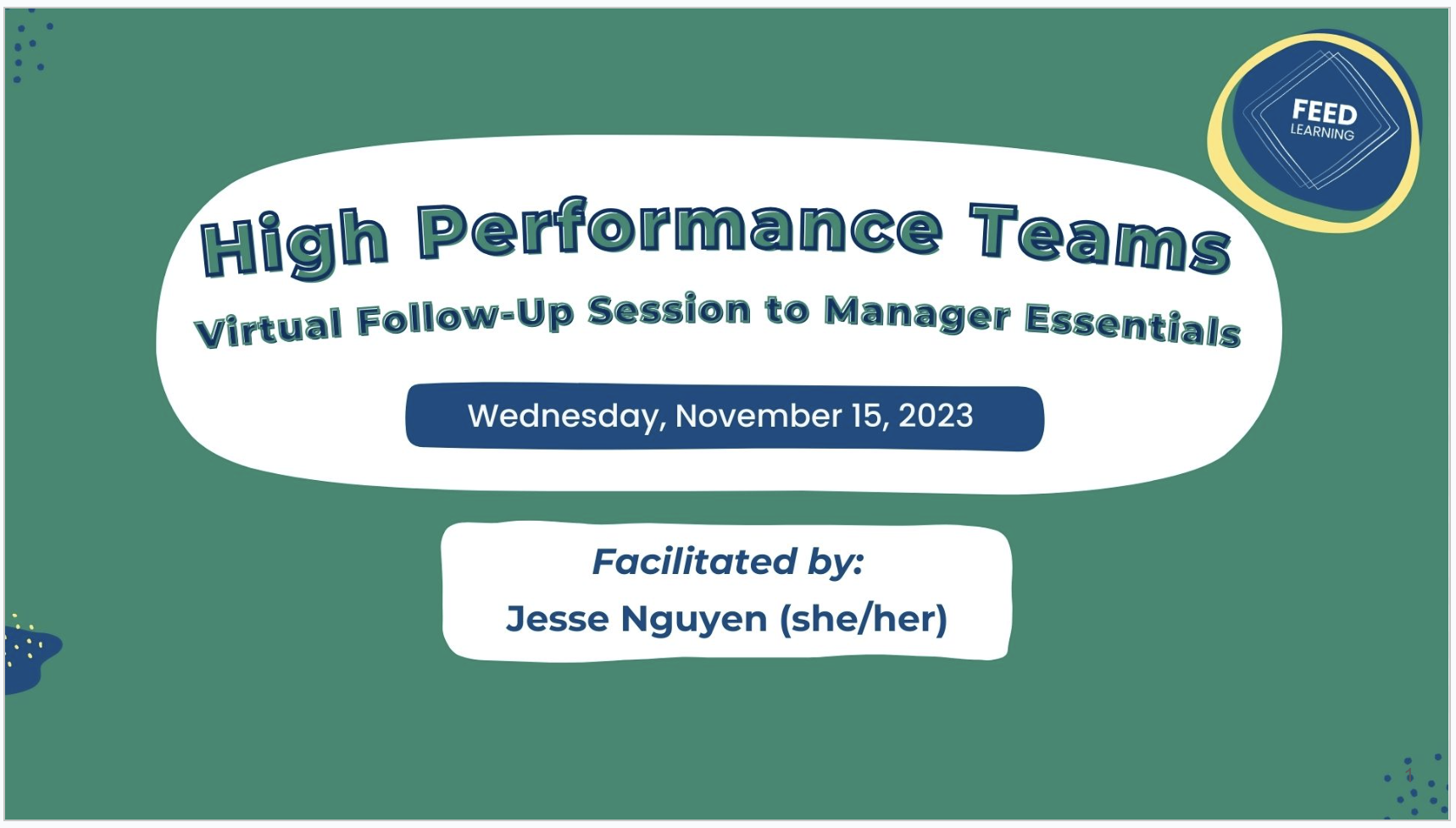 Feed Learning Workshops Coaching Feed Learning Leadership Workshop