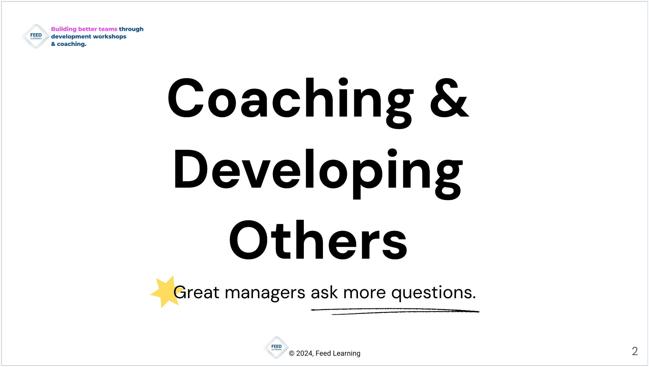 Feed Learning Workshops & Coaching — Feed Learning Coaching Workshops | Coaching & Developing Others