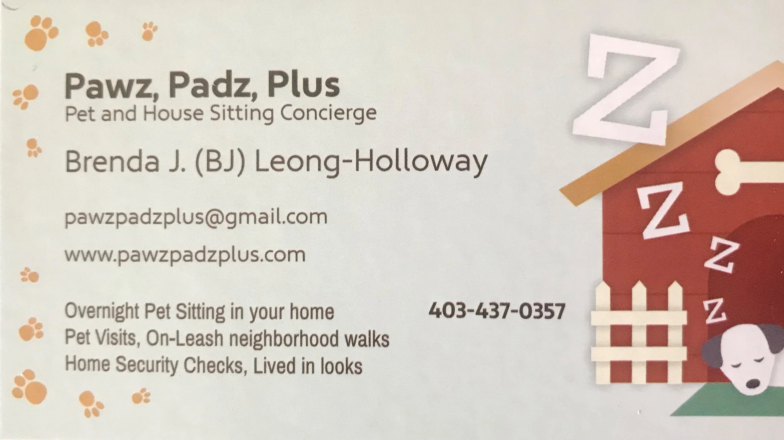 About — PAWZ, PADZ, PLUS 403.437.0357