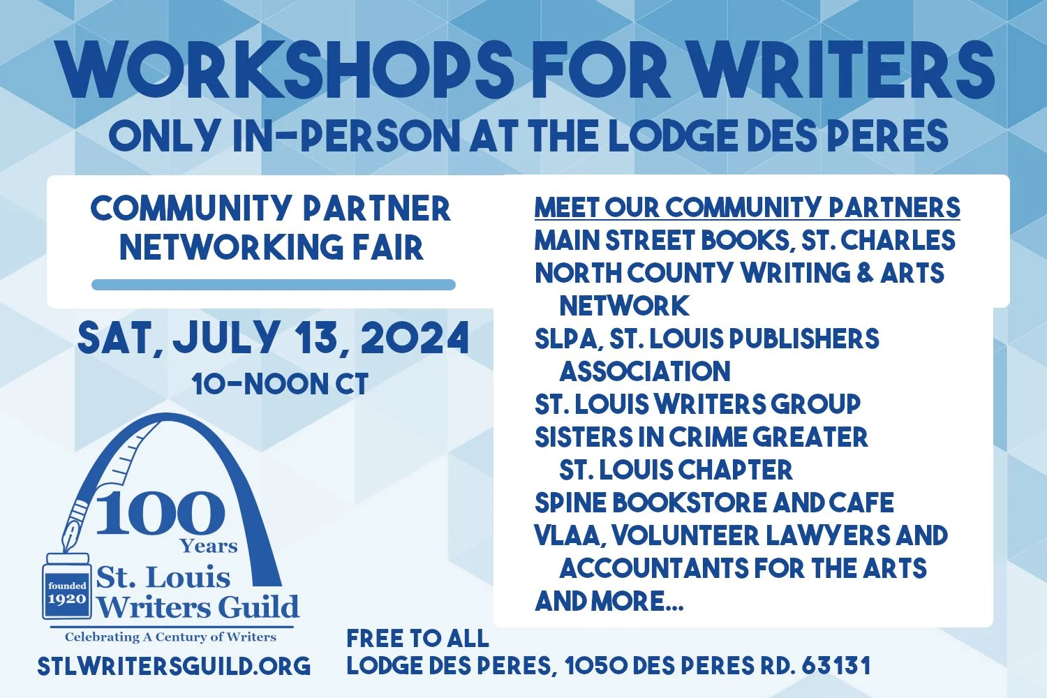 Next Event — St. Louis Writers Guild
