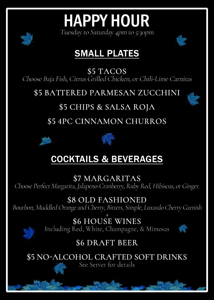 Happy Hour Menus — The Front Street Social Club
