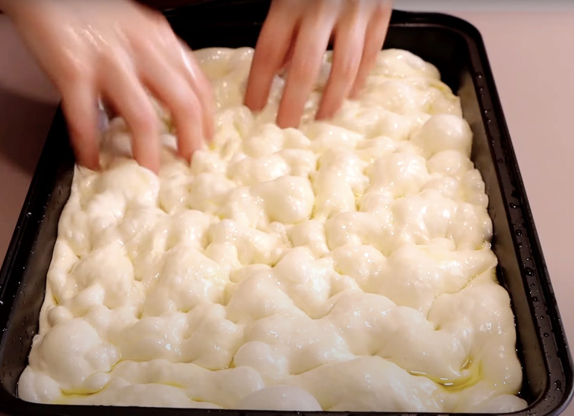 Big Bubble No-Knead Focaccia Recipe