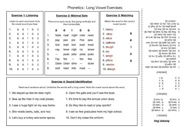 Long Vowel Exercises Long And Short Vowel Review | Interactive