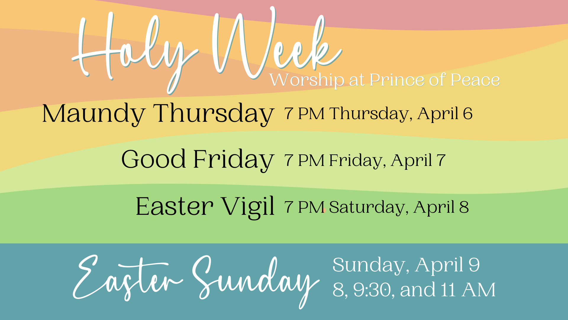 Holy Week: Maundy Thursday — Prince of Peace Lutheran Church