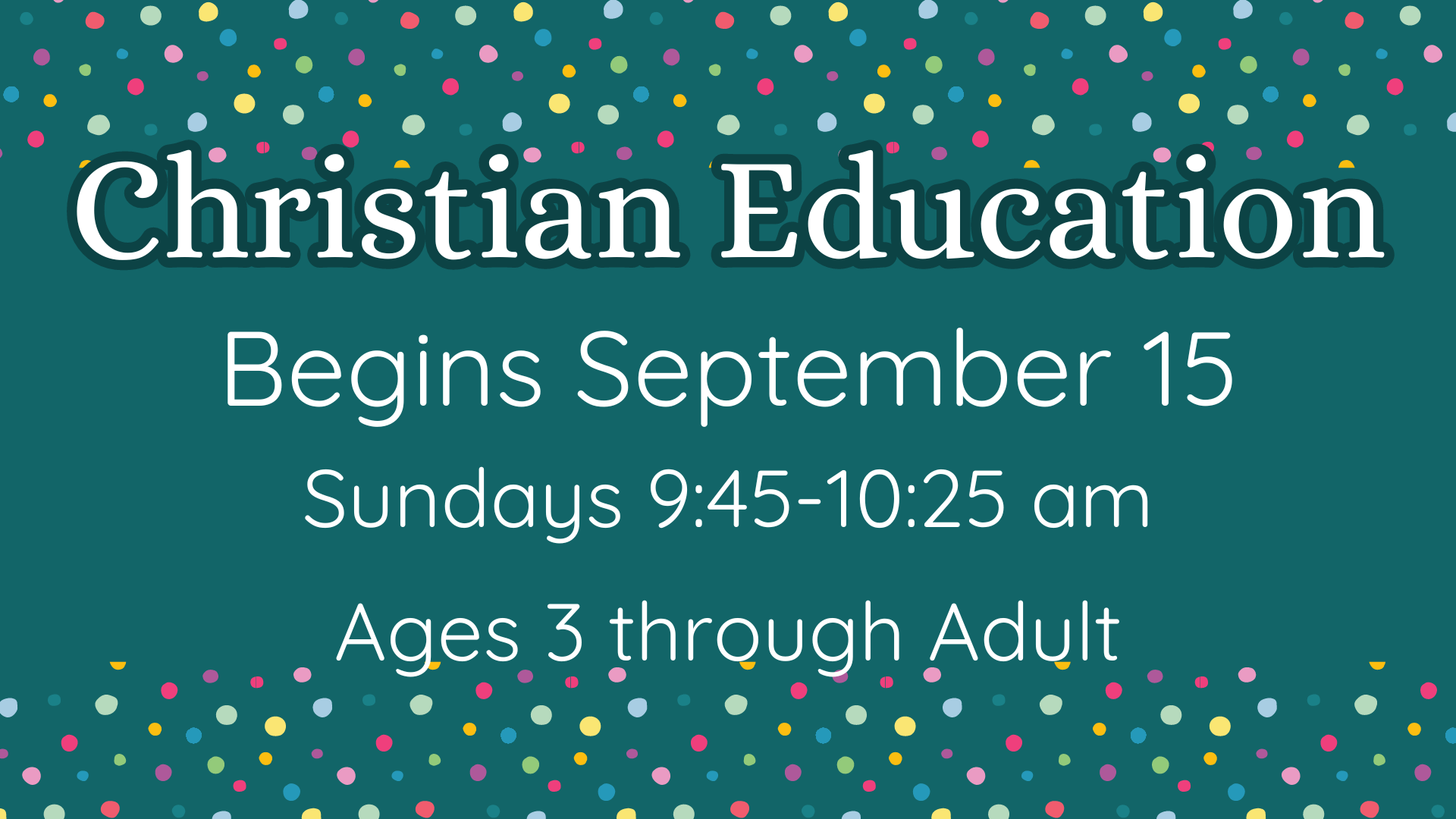 Christian Education Resumes — Prince of Peace Lutheran Church