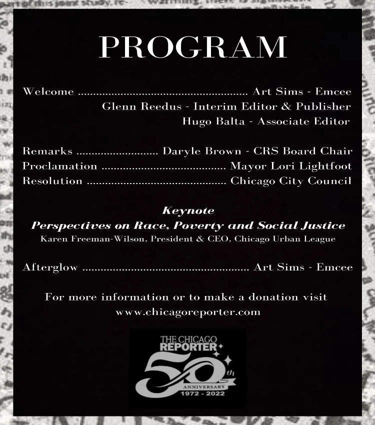 TCR's 50th Anniversary Celebration Event Program and Speaker Bios ...