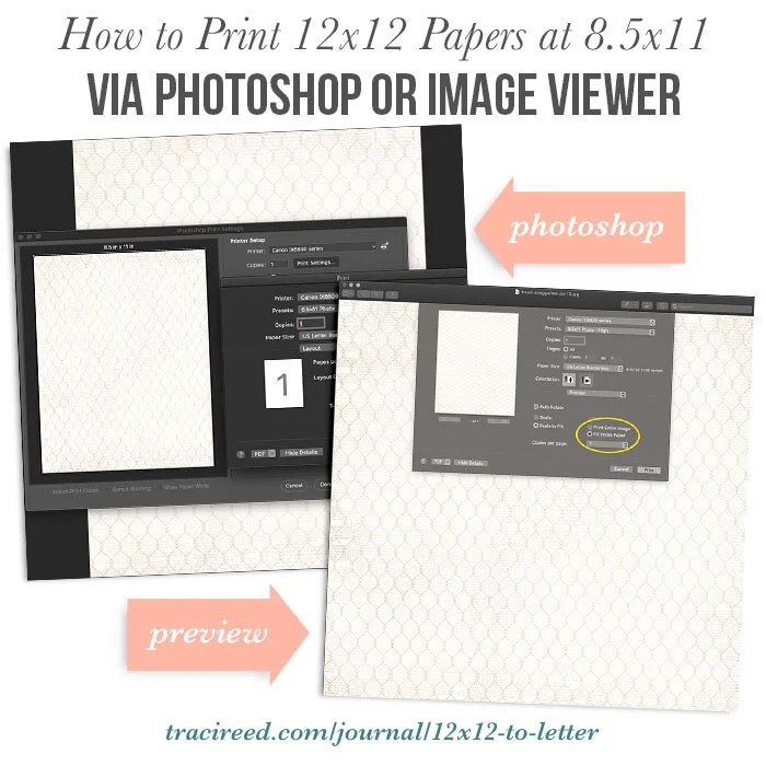 Hybrid Tutorial: Printing 12x12 Papers at 8.5x11 — Traci Reed Designs