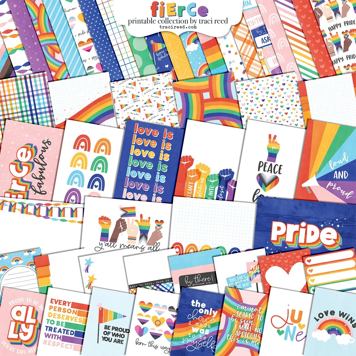 4x4 Pride Mini Album with Heart-Shaped Cut Outs by Traci using the ...