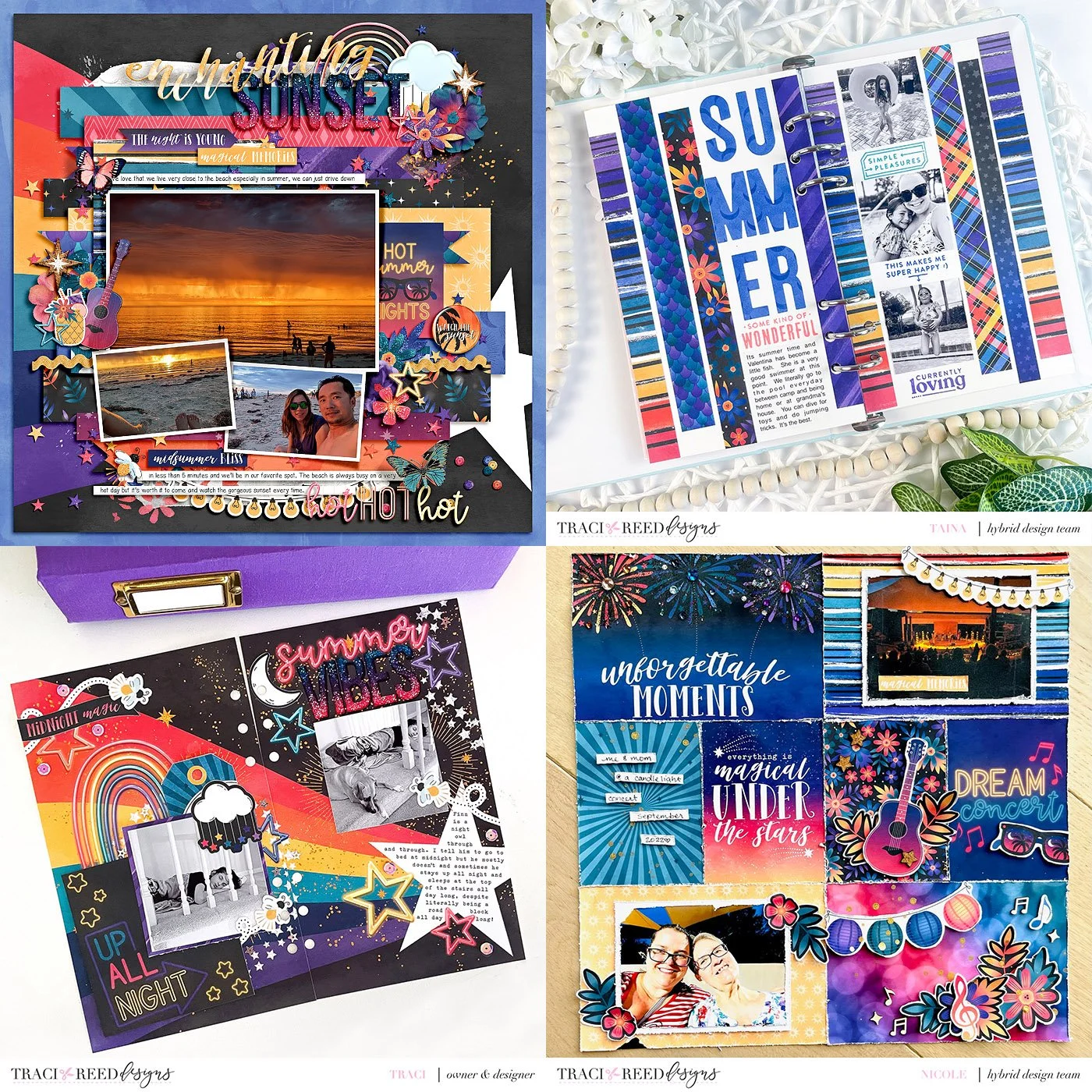 Introducing the Moonlit Digital and Printable Scrapbook Collection by ...