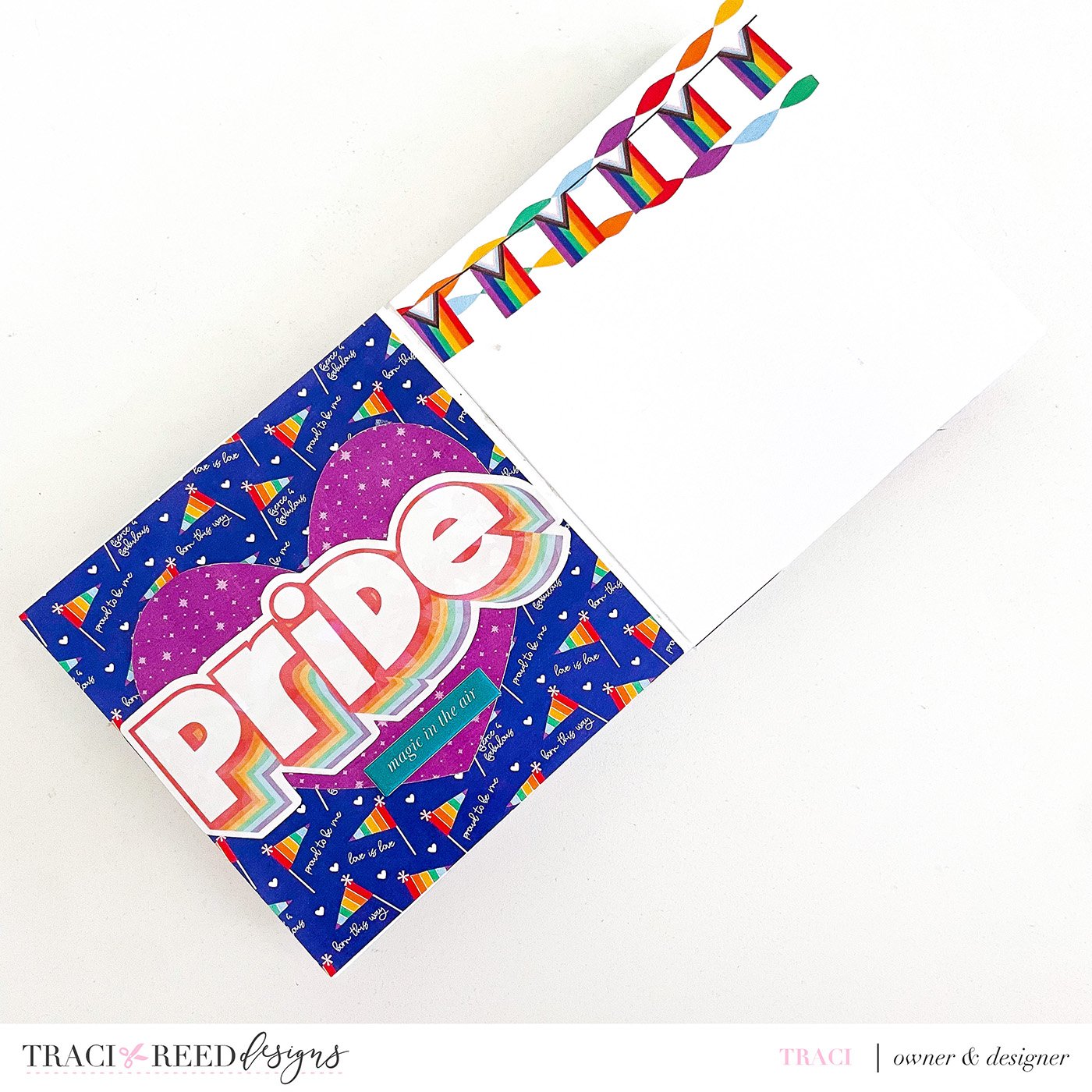 4x4 Pride Mini Album with Heart-Shaped Cut Outs by Traci using the ...