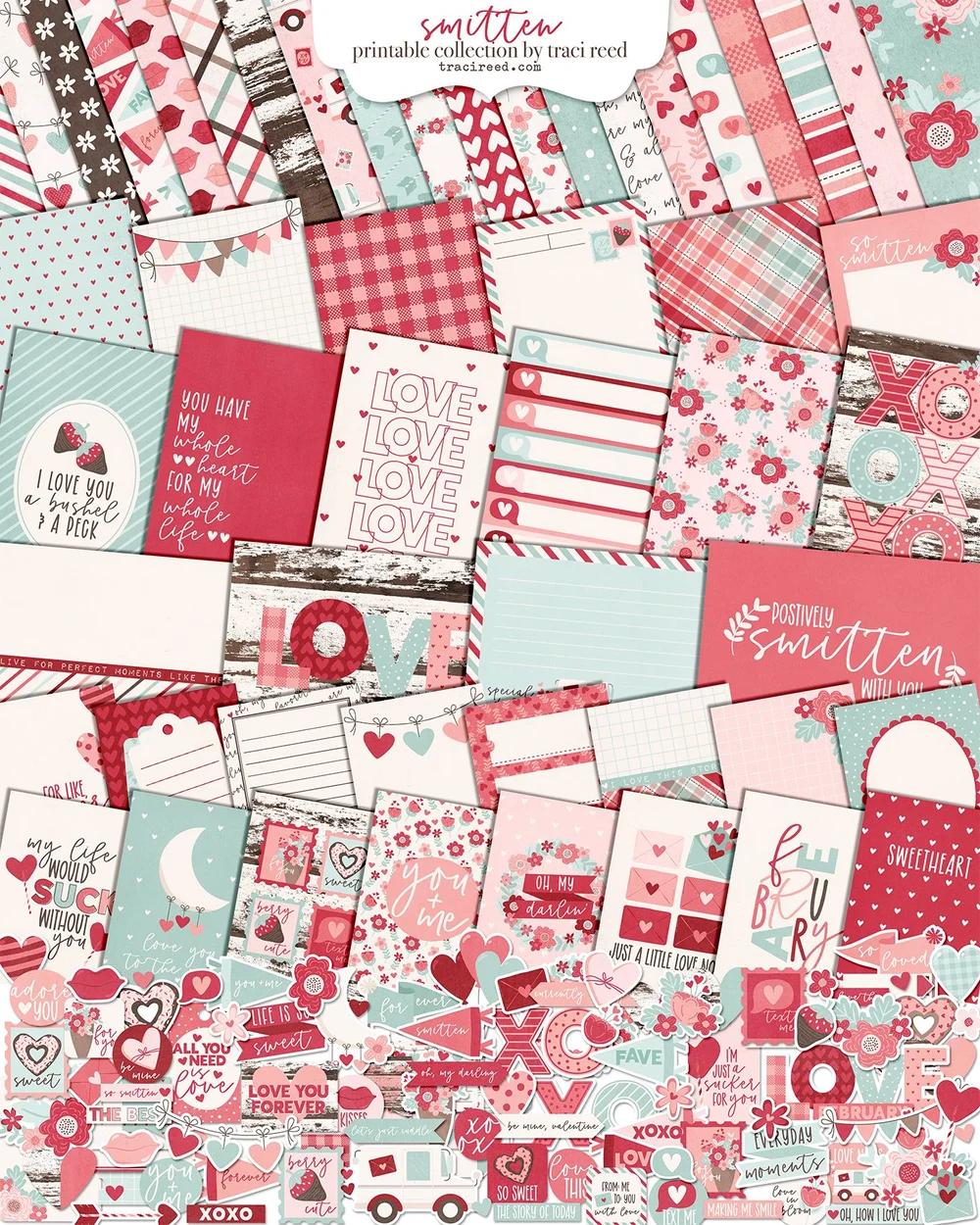 Introducing the Smitten Digital and Printable Scrapbook Collection by ...