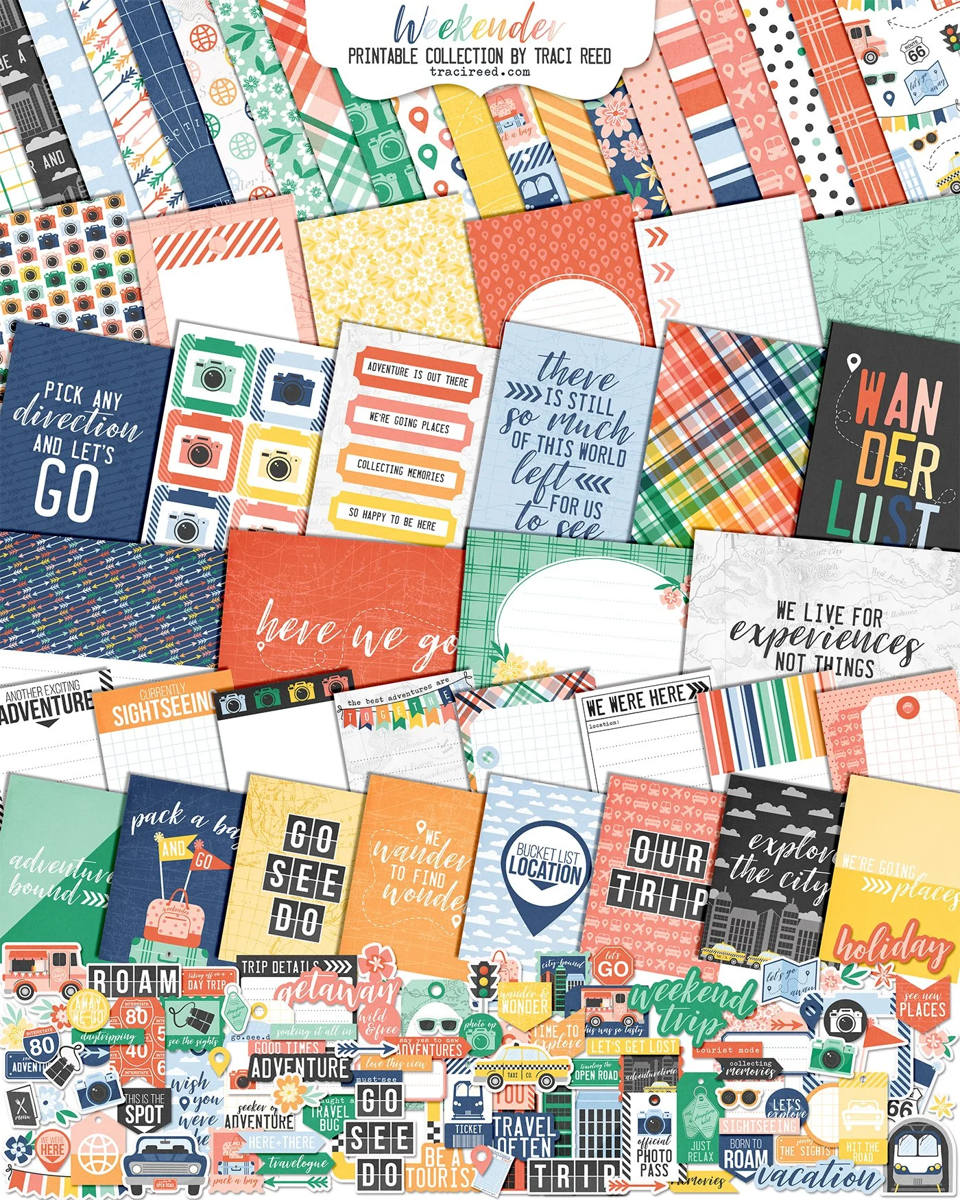 Introducing the Weekender Digital and Printable Scrapbook Collection by ...
