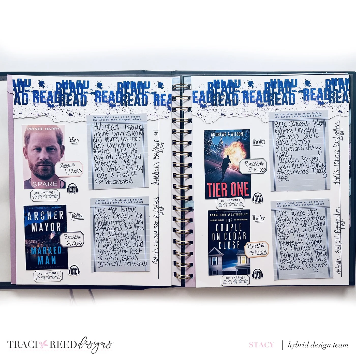 Three 4 Three with Stacy B - Ex Libris Galaxias — Traci Reed Designs