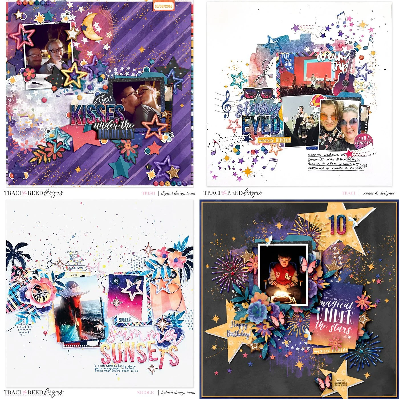 Introducing the Moonlit Digital and Printable Scrapbook Collection by ...