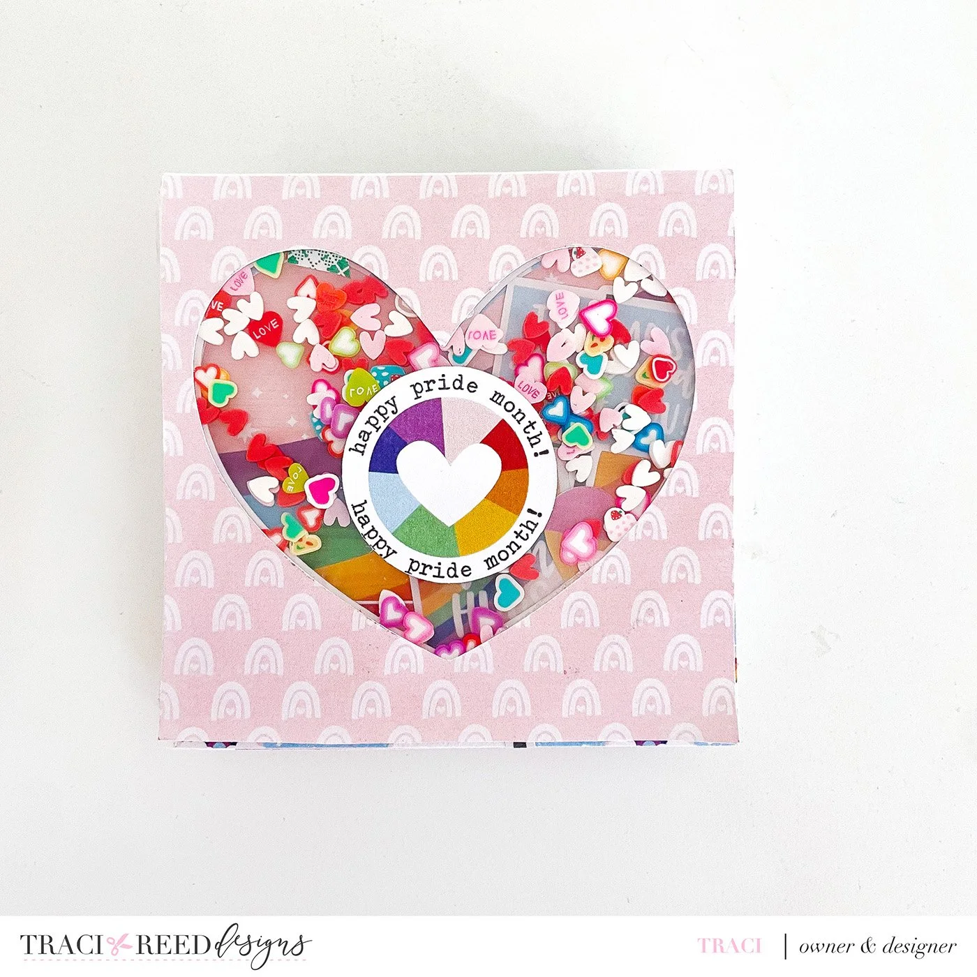 4x4 Pride Mini Album with Heart-Shaped Cut Outs by Traci using the ...