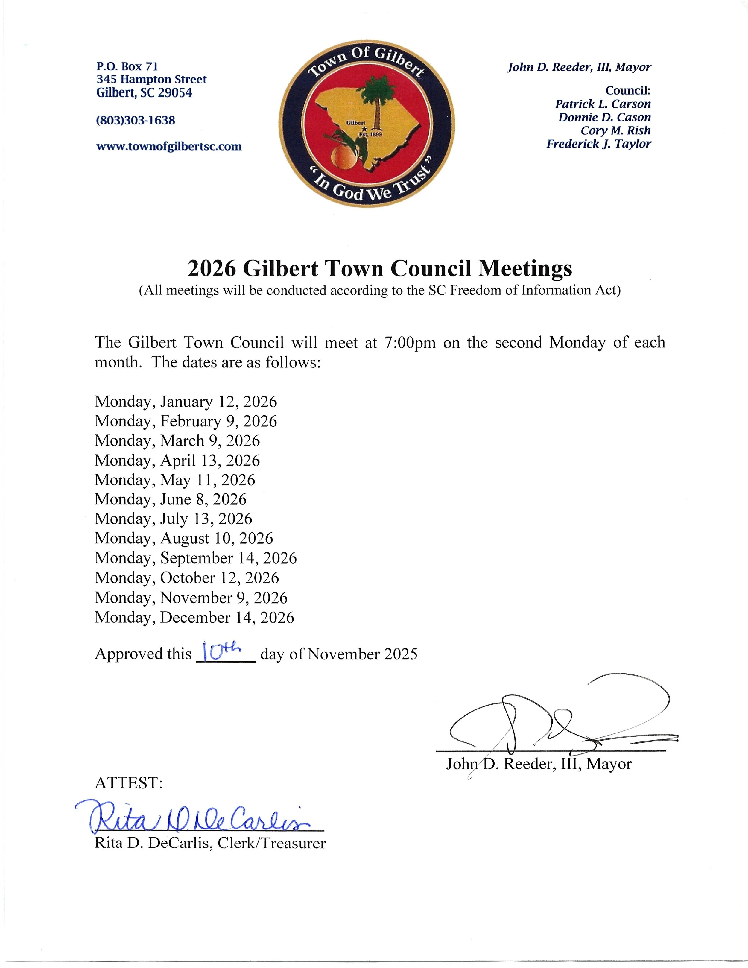 Town of Gilbert, SC