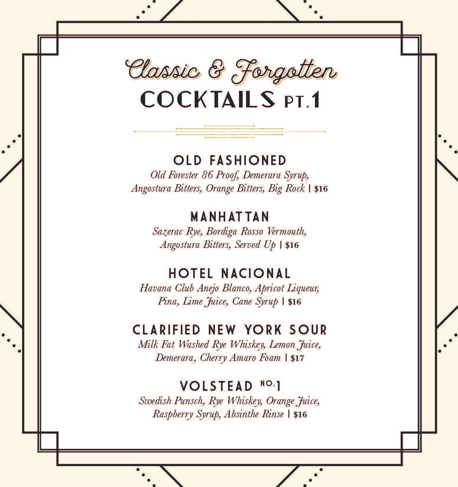 THE DRINKS — Eleven Twenty Two
