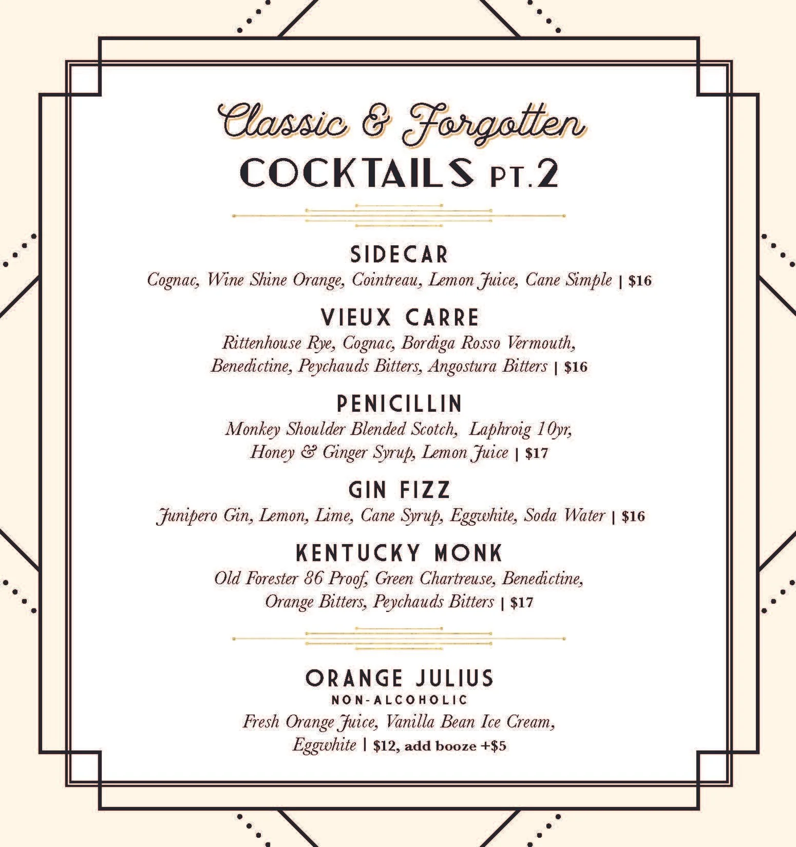 THE DRINKS — Eleven Twenty Two
