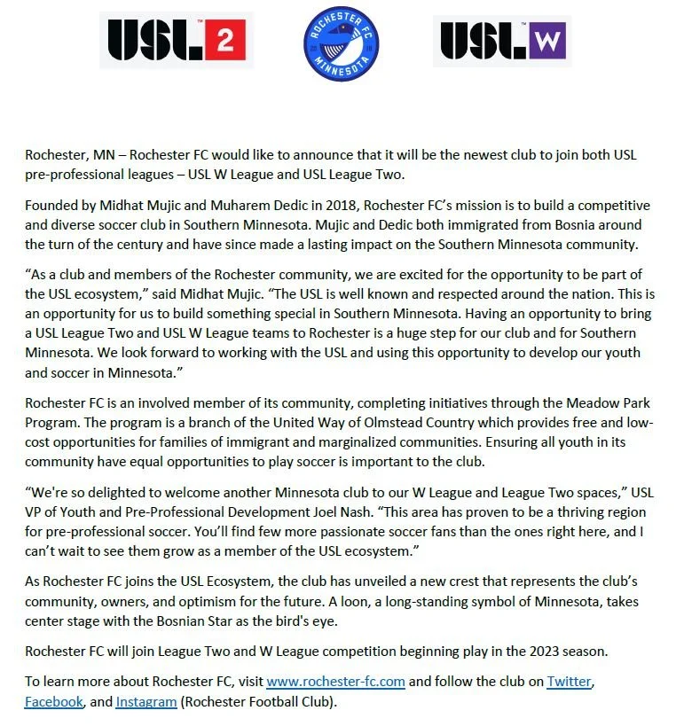 Top News — Rochester Football Club