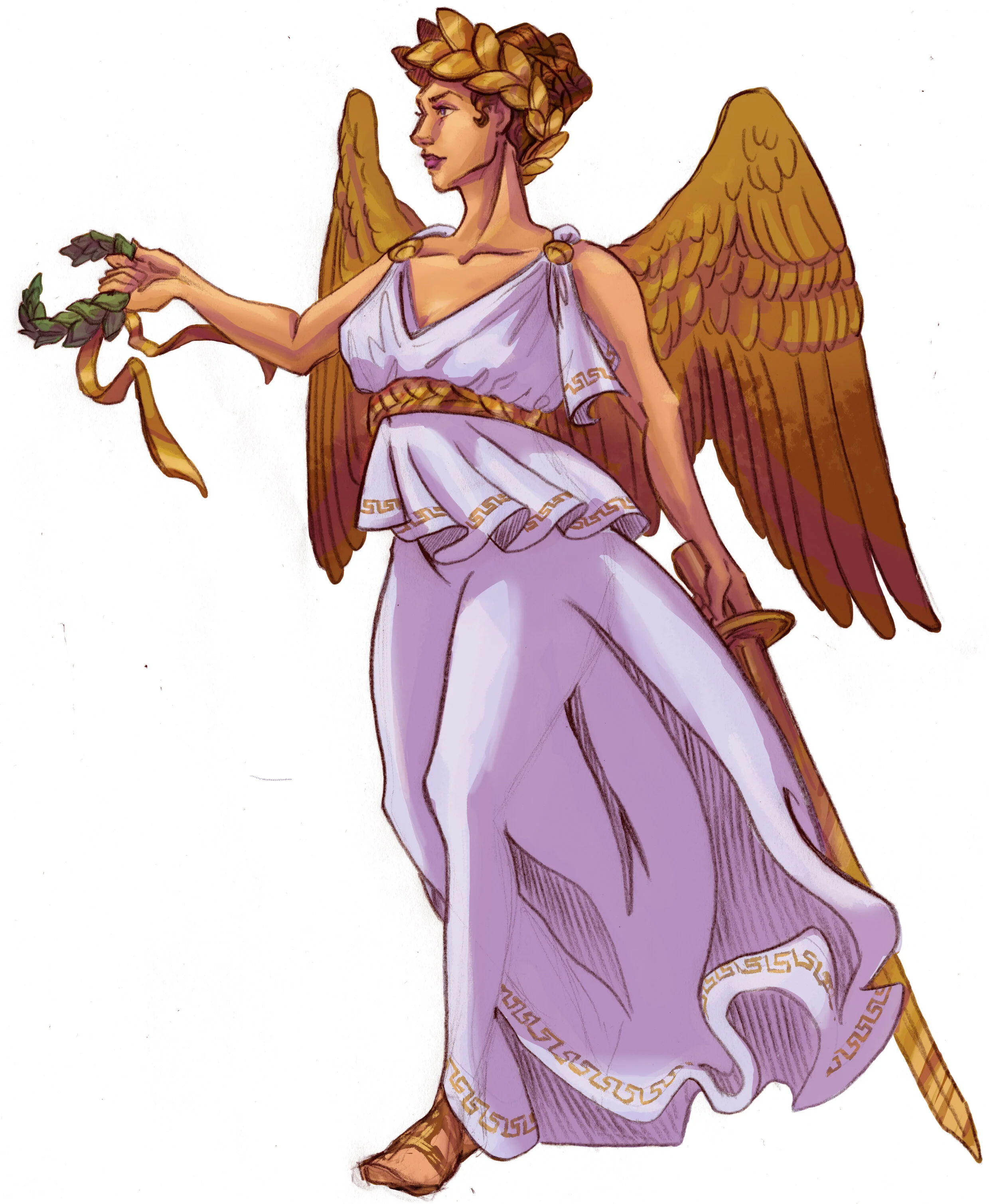 Nike Goddess Cartoon