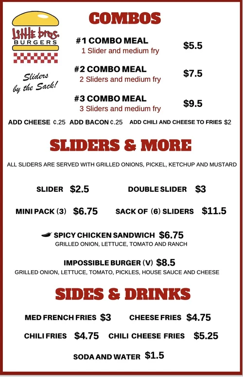 Food Truck Menu — Little Brothers Burgers