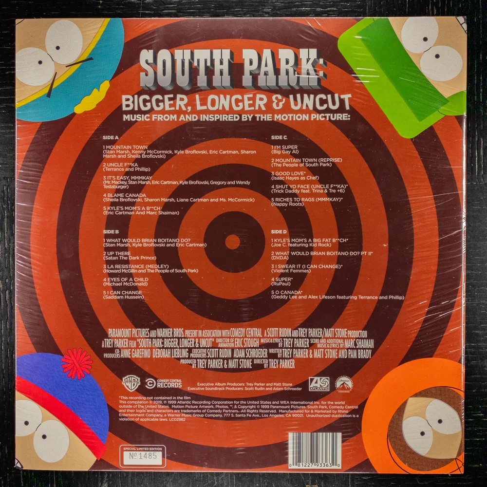 South Park Bigger Longer And Uncut Soundtrack