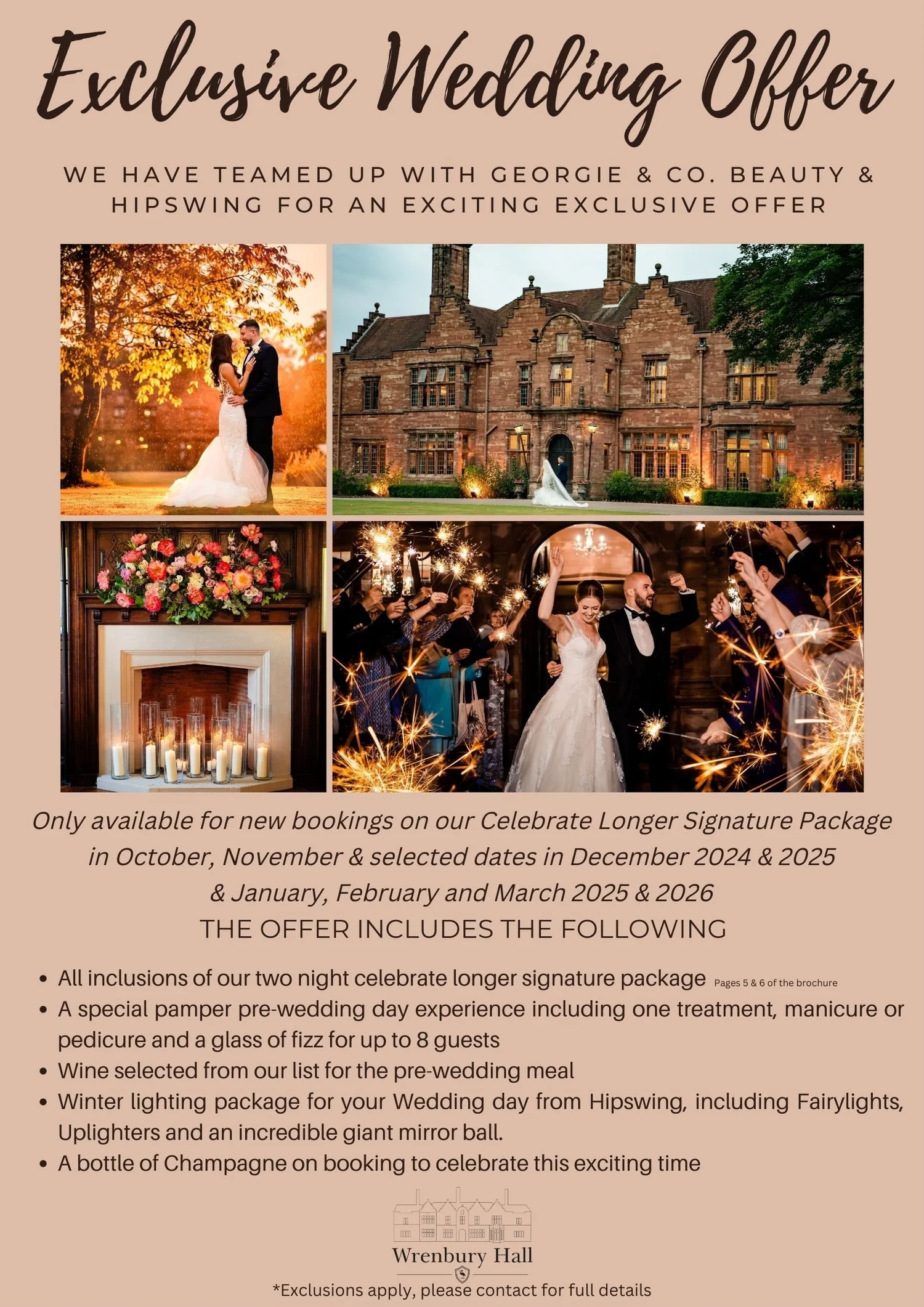 Exclusive Wedding Offer — Wrenbury Hall