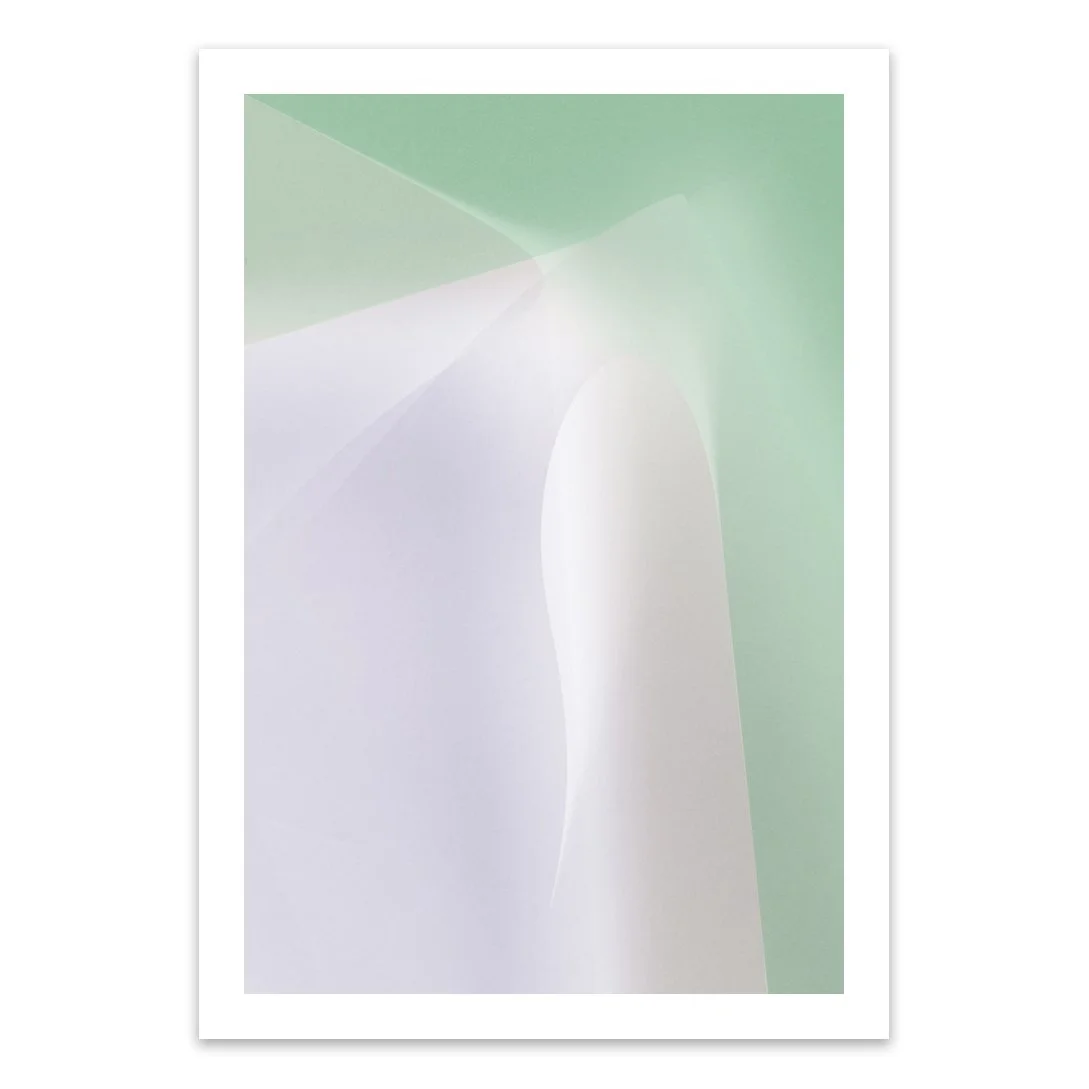 Paul Coghlin — Variation 12 (white and green) - abstract art ...