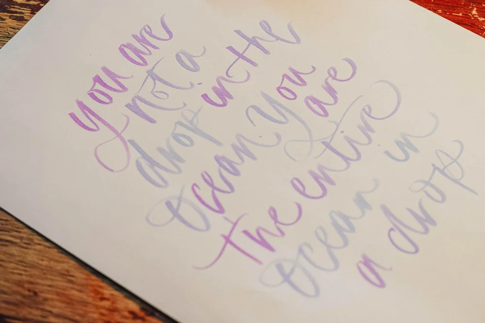 Brush Lettering Quote Tutorial — Wild Sea Calligraphy - Modern ...