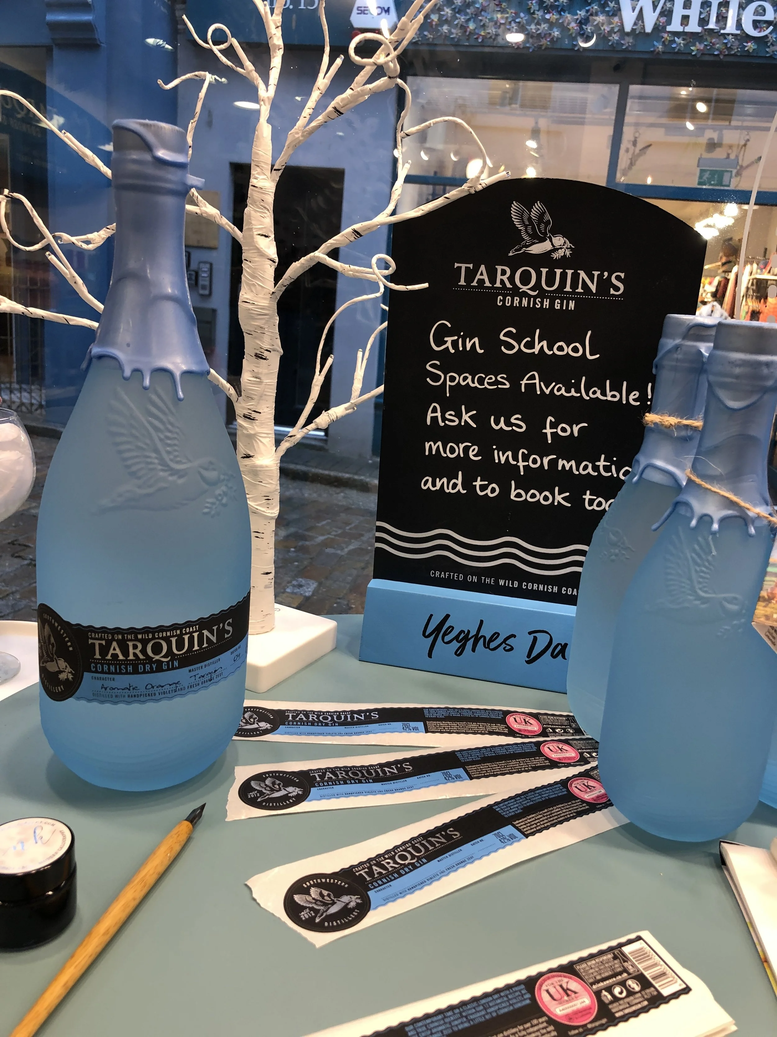 In-Store Personalisation for Tarquins Gin — Wild Sea Calligraphy - Modern Calligraphy Workshops ...