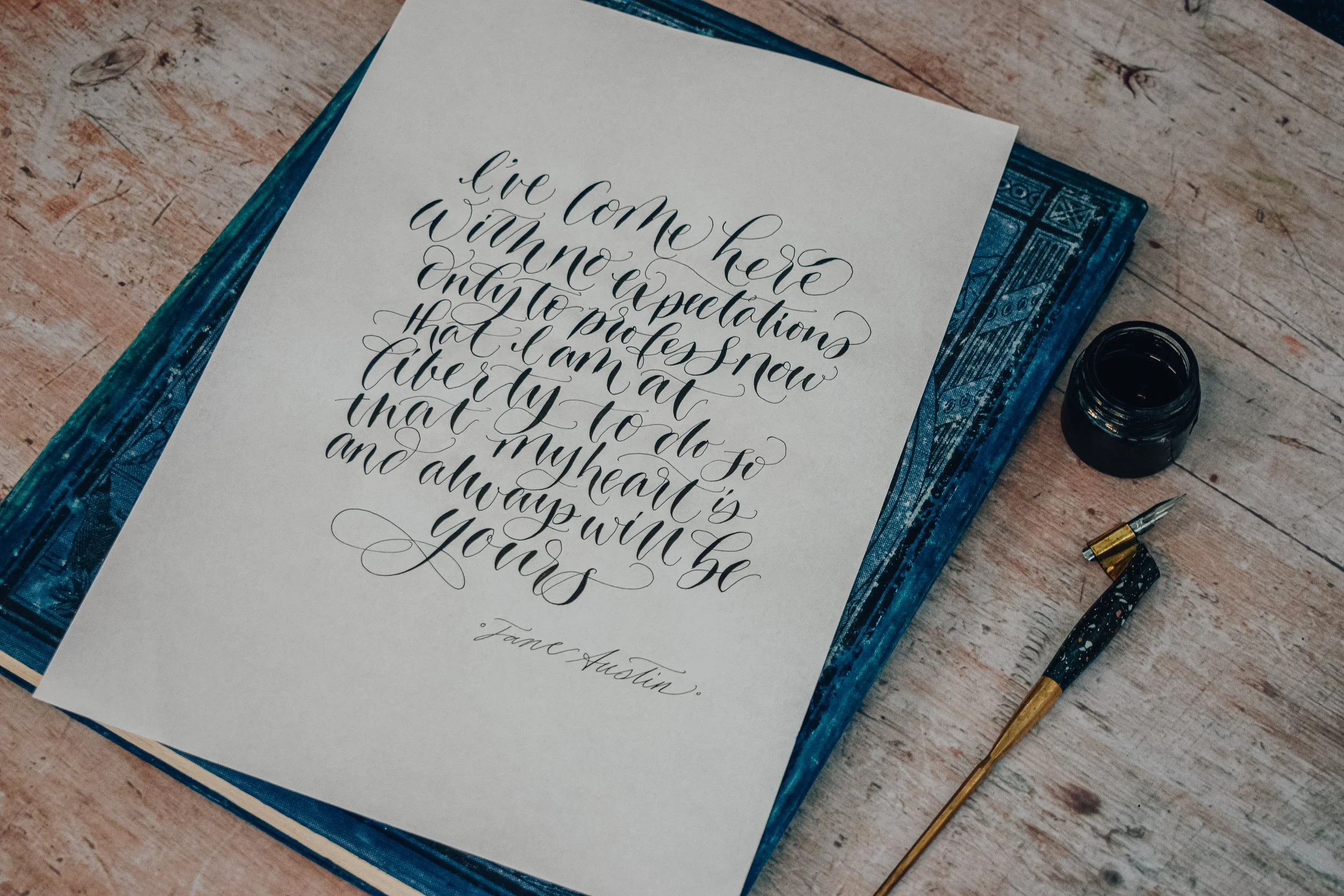 Patreon Monthly Download - Mr Darcy Quote — Wild Sea Calligraphy ...
